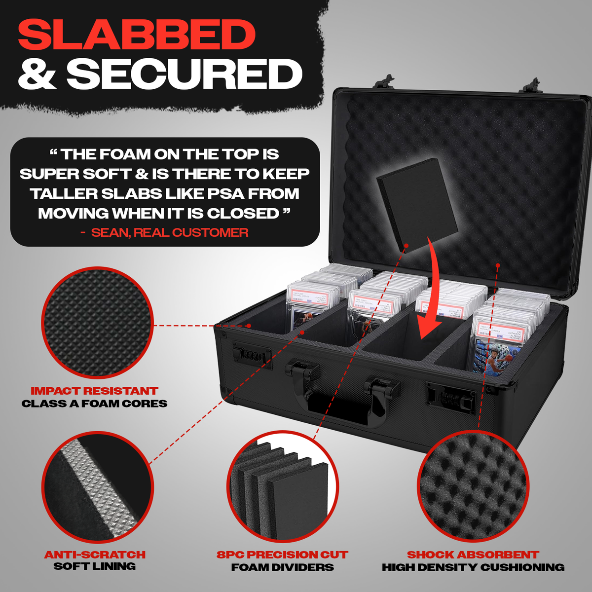 Black Graded Card Case (Large) - 160 Graded Slab Capacity